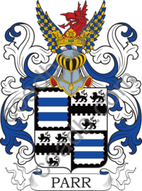 Parr Family Crest, Coat of Arms and Name History