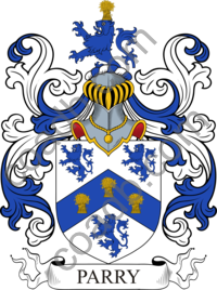 Parry Family Crest, Coat of Arms and Name History