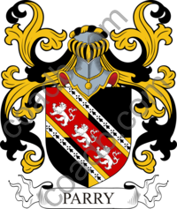 Parry Family Crest, Coat of Arms and Name History