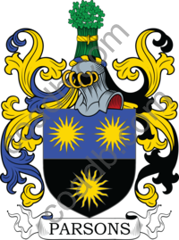 Parsons Family Crest, Coat of Arms and Name History