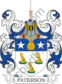 Paterson Family Crest, Coat of Arms and Name History