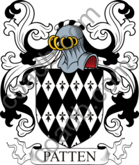 Patten Family Crest, Coat of Arms and Name History