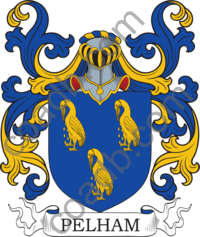 Pelham Family Crest, Coat of Arms and Name History