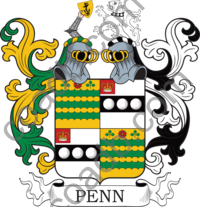 Penn Family Crest, Coat of Arms and Name History
