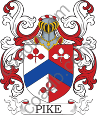 Pike Family Crest, Coat of Arms and Name History