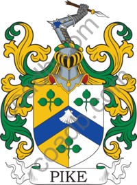 Pike Family Crest, Coat of Arms and Name History