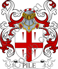 Pile Family Crest, Coat of Arms and Name History