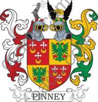 Pinney Family Crest, Coat of Arms and Name History