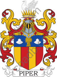 Piper Family Crest, Coat of Arms and Name History