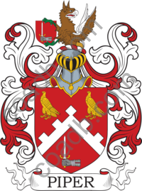 Piper Family Crest, Coat of Arms and Name History
