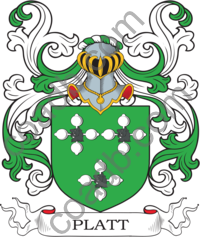 Platt Family Crest, Coat of Arms and Name History