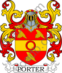 Porter Family Crest, Coat of Arms and Name History