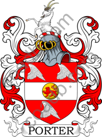 Porter Family Crest, Coat of Arms and Name History