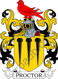 Proctor Family Crest, Coat of Arms and Name History