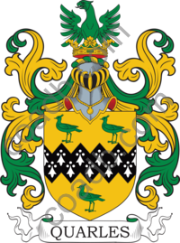 Quarles Family Crest, Coat of Arms and Name History