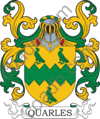 Quarles Family Crest, Coat of Arms and Name History