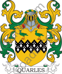 Quarles Family Crest, Coat of Arms and Name History