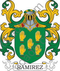 Ramirez Family Crest, Coat of Arms and Name History