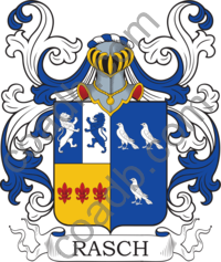 Rasch Family Crest, Coat of Arms and Name History