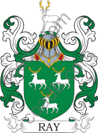 Ray Family Crest, Coat of Arms and Name History