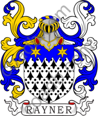 Rayner Family Crest, Coat of Arms and Name History