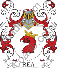 Rea Family Crest, Coat of Arms and Name History