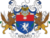 Ricard Family Crest, Coat of Arms and Name History