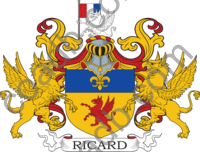 Ricard Family Crest, Coat of Arms and Name History