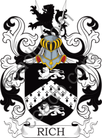 Rich Family Crest, Coat of Arms and Name History