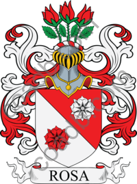 Rosa Family Crest, Coat of Arms and Name History