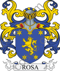 Rosa Family Crest, Coat of Arms and Name History