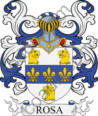 Rosa Family Crest, Coat of Arms and Name History