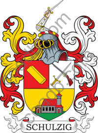 Schulzig Family Crest, Coat of Arms and Name History