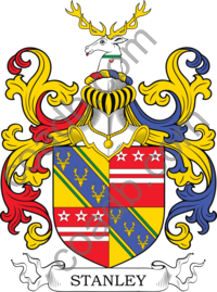Stanley Family Crest, Coat of Arms and Name History