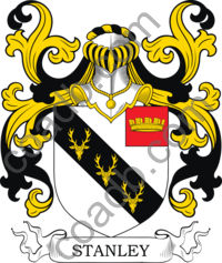 Stanley Family Crest, Coat of Arms and Name History