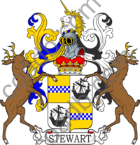 Stewart Family Crest, Coat of Arms and Name History