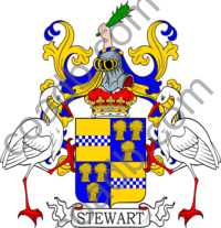 Stewart Family Crest, Coat of Arms and Name History