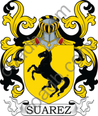 Suarez Family Crest, Coat of Arms and Name History