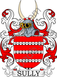 Sully Family Crest, Coat of Arms and Name History