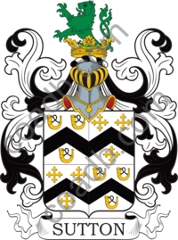 Sutton Family Crest, Coat of Arms and Name History
