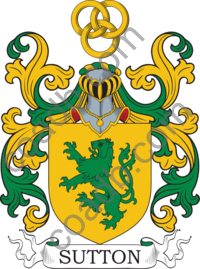 Sutton Family Crest, Coat of Arms and Name History