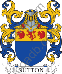 Sutton Family Crest, Coat of Arms and Name History