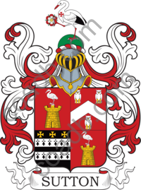 Sutton Family Crest, Coat of Arms and Name History