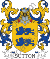 Sutton Family Crest, Coat of Arms and Name History