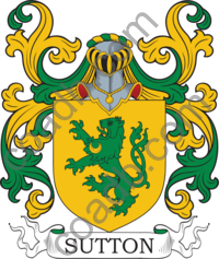 Sutton Family Crest, Coat of Arms and Name History