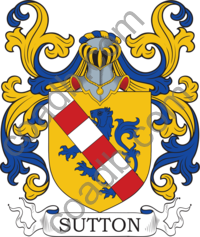 Sutton Family Crest, Coat of Arms and Name History