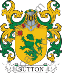 Sutton Family Crest, Coat of Arms and Name History