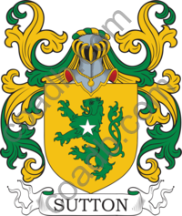 Sutton Family Crest, Coat of Arms and Name History