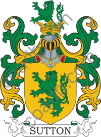 Sutton Family Crest, Coat of Arms and Name History