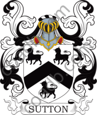 Sutton Family Crest, Coat of Arms and Name History